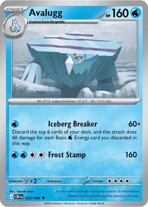 Avalugg 024/086 - Pokémon Chaos Rising – Tcgstore.se