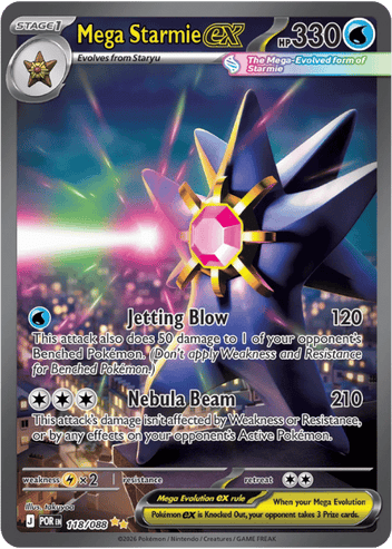 Mega Starmie ex 118/088 - Pokémon Perfect Order – Tcgstore.se